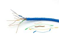 China Unshield Bulk CAT6 Ethernet Cable 4 Pairs CCA Copper Clad Aluminum 1.0 HDPE Insulation for sale