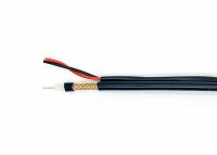 China Fig 8 Shotgun Bulk CCTV Cable VR90P Solid PE Insulation With 2 Cores Power Wire for sale