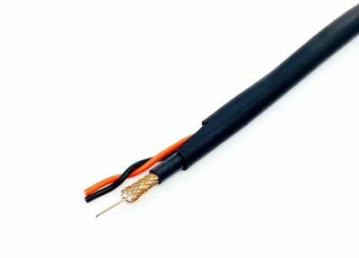 China RG59+2C Complex CCTV Siamese Coax Cable Black PVC Round For Monitor Project for sale