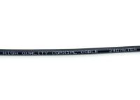 China 50 Ohm Black PVC RF Mini Coaxial Cable RG58A/U 19*0.18mm Bare Copper Stranded for sale
