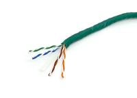 China Bulk Unshielded CAT6 Ethernet Cable Green PVC Twisted Wire for Camera Video Transfer for sale
