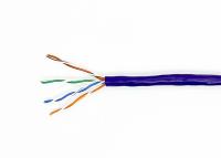 China Purple PVC Unshield 24AWG CAT5E Lan Cable , Bulk Network Cable 4 Pairs CCA/BC for sale