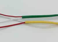 China Solid Tinned Copper Security Alarm Cable Yellow / Green PVC Flat Wire for sale