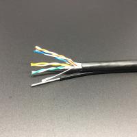 China Outdoor UTP Network Lan Bulk CAT5E Cable With Steel Messenger Twisted Wire for sale