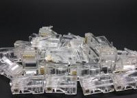China PC Plastic 3U RJ45 Modular Connector For Cat5e Cable Solid Wire 24-26 AWG for sale