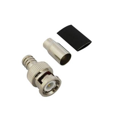 China RG59U Cable BNC Male Connector , Male Compression Adaptor Short Boot for sale