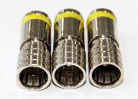 China Compression F Male Coaxial Cable Connector Red Ring RG6 RG59 Terminator CCTV CATV for sale