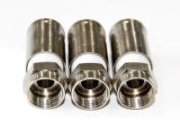 China Compression F Male Coaxial Cable Connector Red Ring RG6 RG59 Terminator CCTV CATV for sale