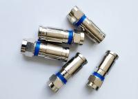 China Compression F Male Coaxial Cable Connector Red Ring RG6 RG59 Terminator CCTV CATV for sale