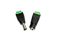 China CCTV Camera Dc Female Power Connector , Female Plug Connector With Terminal Block for sale
