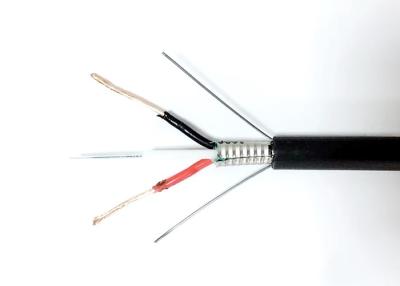 China High Strength Outdoor Multimode Fiber Optic Cable GYXTW 4B1+2C 1.5MM2 Power Wire for sale