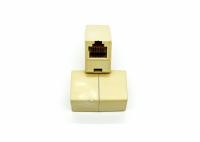 China Plastic CCTV Cable Accessories RJ45 - RJ45 Female 8P8C Modular Plug F - F Straight Network Coupler for sale
