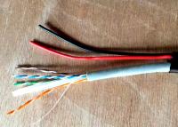 China Double Jacket PE+PVC UTP CAT6+2C Outdoor Video Cable , Siamese Camera Cable With Power for sale