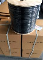 China Double Jacket PE+PVC UTP CAT6+2C Outdoor Video Cable , Siamese Camera Cable With Power for sale