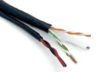 China UTP CAT6+2C CCTV Siamese Camera Cable 4 Pair BC 18AWG CCA For CCTV Installation for sale