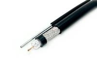 China RG11M/ F1160 Messenger 75 Ohm Coaxial Cable with Galvanized Steel Self Supporting Drop Wire for sale