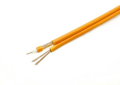 China Kx6+2Alim Coax Combo With 0.75mm2 Power Bulk CCTV Cable Orange PVC 7*0.2 Stranded CU for sale