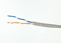 China Unshielded CAT5E 2 Pairs Twisted Bulk Cat5e Cable PR02 0.5 Pure Copper Gray PVC for sale