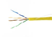 China Indoor Bulk UTP CAT5E Cable Yellow PVC Twisted Wire For Networking PC Computer for sale