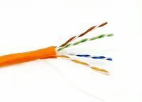 China Orange PVC UTP Bulk CAT6 Ethernet Cable 23AWG 4 Pairs Unshielded Twisted Wire for sale