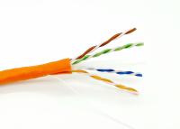China Orange PVC UTP Bulk CAT6 Ethernet Cable 23AWG 4 Pairs Unshielded Twisted Wire for sale
