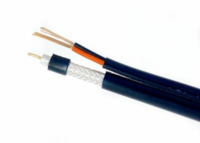 China RG6P Siamese Cable For Security Cameras CCTV 2x18 AWG Power 12V DC / 24V AC for sale