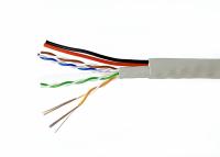 China CAT6+2x0.5MM2 Pure Copper Siamese Camera Cable , Round Shape Outdoor Bulk CCTV Wire for sale