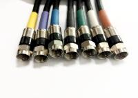 China F Plug Compression RG6U Coaxial Wire Connectors , Coaxial Power Connector for sale