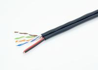 China Unshielded CAT5E+2C Siamese Camera Cable 4P Twisted 24AWG for Monitoring System for sale
