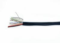 China FTP CAT5E+2C Power Siamese Camera Cable 4P Twisted 8 Figure Outdoor UV PE Video Wire for sale