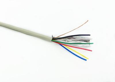 China 6 Core Stranded 0.22mm2 SQ Shielded Security Alarm Cable for sale