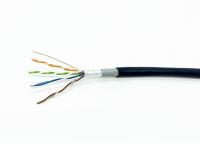 China PVC PE Jacket 24AWG Copper FTP Bulk CAT5E Cable For CCTV Video for sale