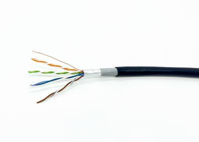 China PVC PE Jacket 24AWG Copper FTP Bulk CAT5E Cable For CCTV Video for sale
