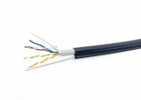 China Double Jacket 8Fig Aerial FTP Bulk CAT5E Cable With Steel Messenger for sale