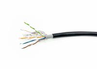 China PVC PE Jacket 24AWG Copper FTP Bulk CAT5E Cable For CCTV Video for sale
