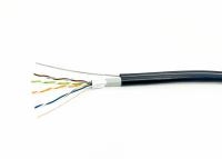 China Double Jacket 8Fig Aerial FTP Bulk CAT5E Cable With Steel Messenger for sale
