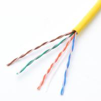 China Indoor Bulk UTP CAT5E Cable Yellow PVC Twisted Wire For Networking PC Computer for sale