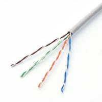China Purple PVC Unshield 24AWG CAT5E Lan Cable , Bulk Network Cable 4 Pairs CCA/BC for sale