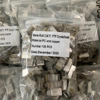 China FTP CAT5E RJ45 Shielded 3U Gold Plated 8P8C Lan Cable Connector CCTV Cable Accessories for sale