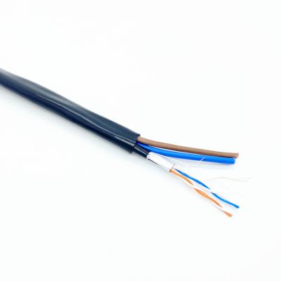 China FTP CAT5E 2 Pairs Copper Stranded Bulk CCTV Cable For Surveillance Camera for sale
