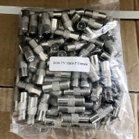 China Coaxial Cable Connector RG6 9.5TV Male To F Female Satellite Antenna RF Coax Adaptor for sale