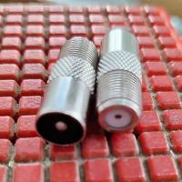 China Coaxial Cable Connector RG6 9.5TV Male To F Female Satellite Antenna RF Coax Adaptor for sale