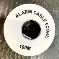 China 6 Core Stranded 0.22mm2 SQ Shielded Security Alarm Cable for sale