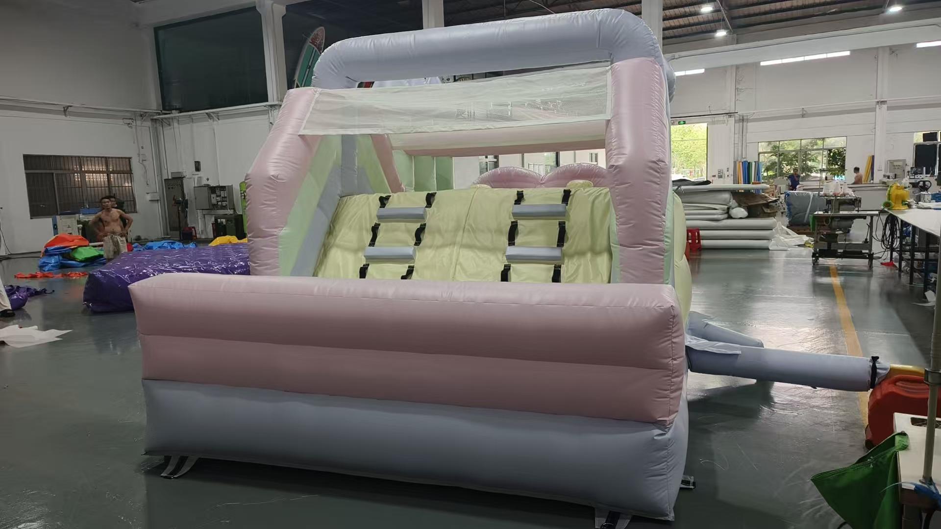 Inflatable castle in commercial setting