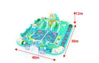 China Giant Multi Color Family Inflatable Water Park With Small Floating Toys for sale