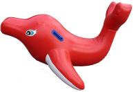 China Small Red Dolphin Inflatable Water Floating Toys 3*1m for Park for sale