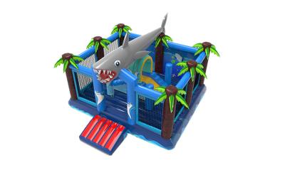 China Inflatable Shark Attack Bounce House Kids Bouncy Jumping Castle for sale