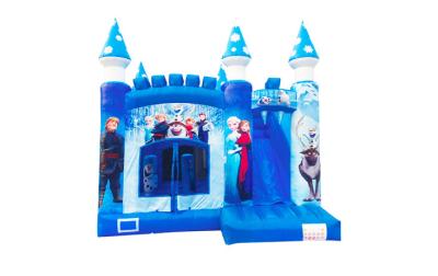China Inflatable Snow Ice Princess  Bounce House With Slide For Childrens for sale