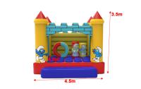 China Commercial Grade Small Size Inflatable Smurfs Jumping Bounce House for sale