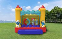 China Commercial Grade Small Size Inflatable Smurfs Jumping Bounce House for sale